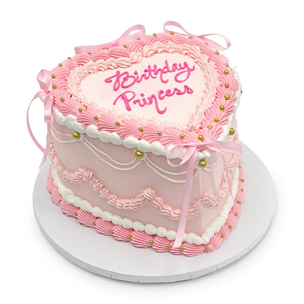 Princess Themed Heart Shaped Birthday Cake – Freed's Bakery