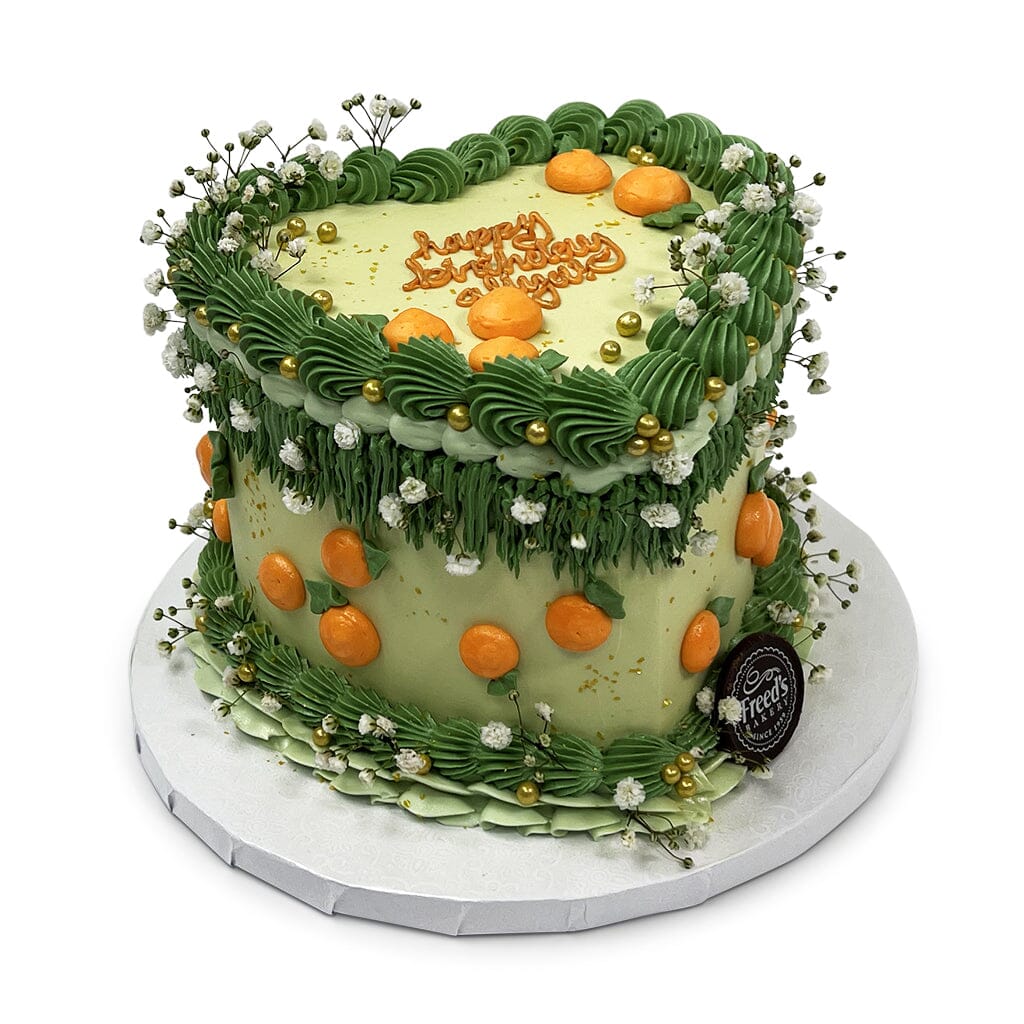 Orange Grove Cake | Unique Vintage Heart Shaped Cake – Freed's Bakery