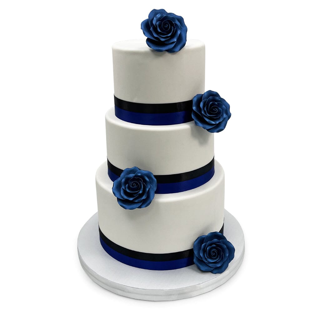 Blue Roses Wedding Cake – Freed's Bakery