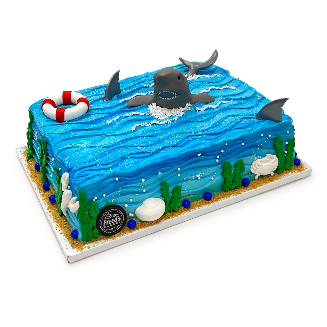 Jaws Birthday Party Cake | Shark Themed Cake – Freed's Bakery