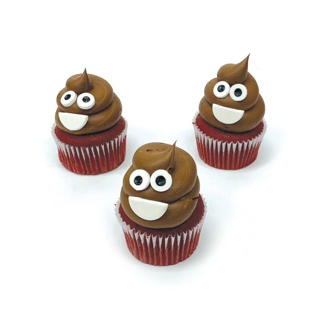Poop Emoji Cupcakes | Funny Kid's Birthday Cupcake – Freed's Bakery