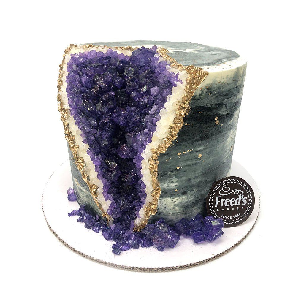 Amethyst Geode Cake | Rock Candy Cake – Freed's Bakery