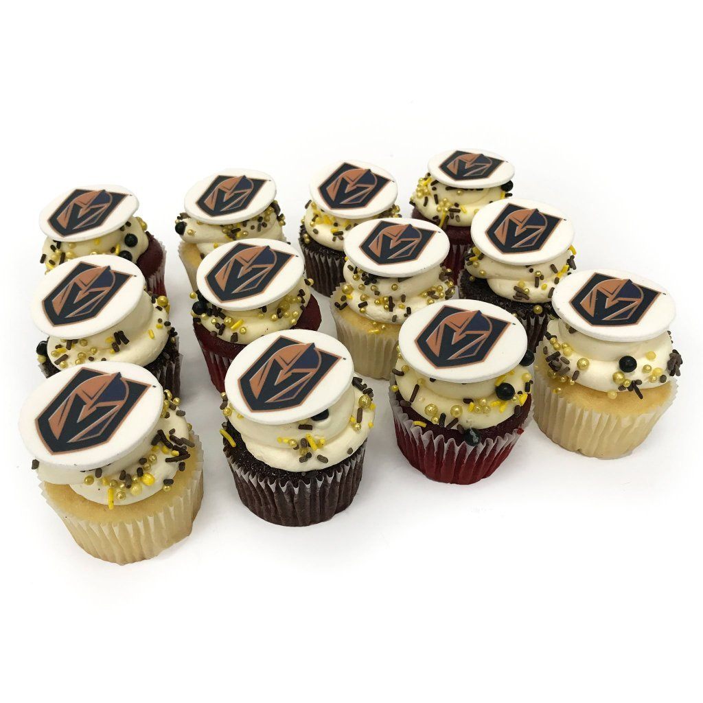 Golden Knights Cupcakes | Las Vegas Hockey Cupcakes – Freed's Bakery