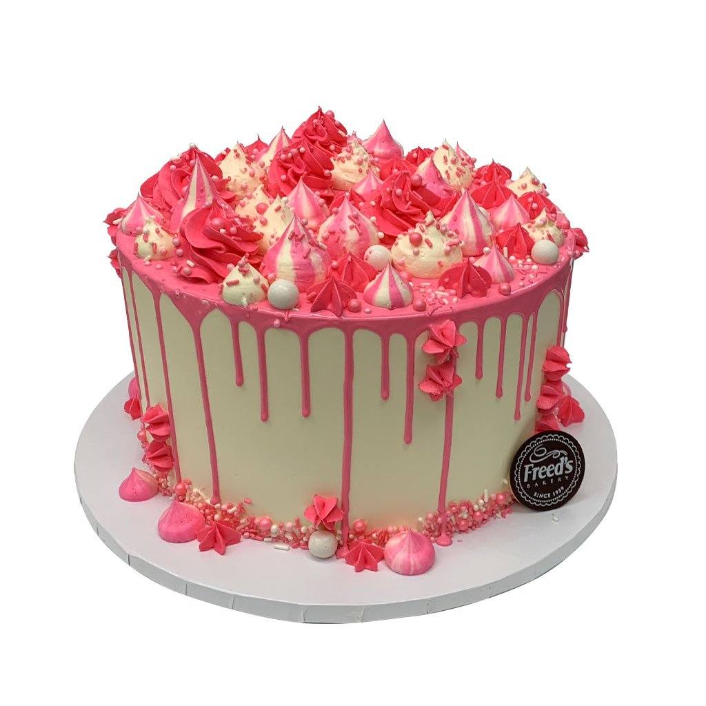 Pink Sprinkle Drip Cake – Freed's Bakery