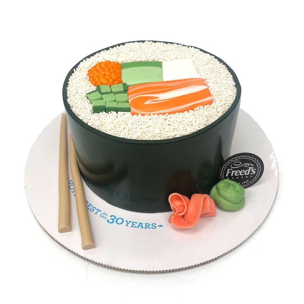 Realistic Sushi Roll Cake – Freed's Bakery