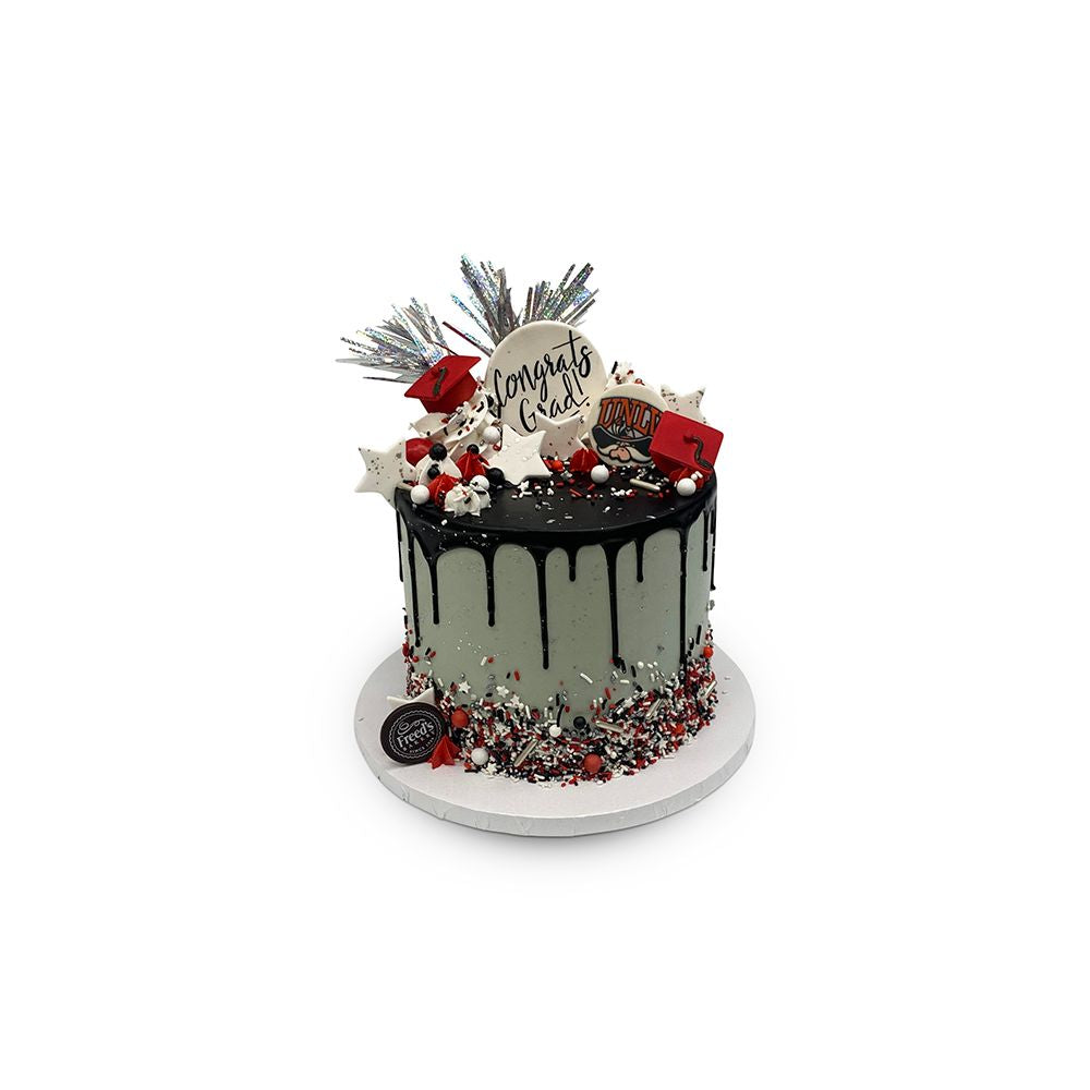 UNLV Graduation Drip Cake – Freed's Bakery